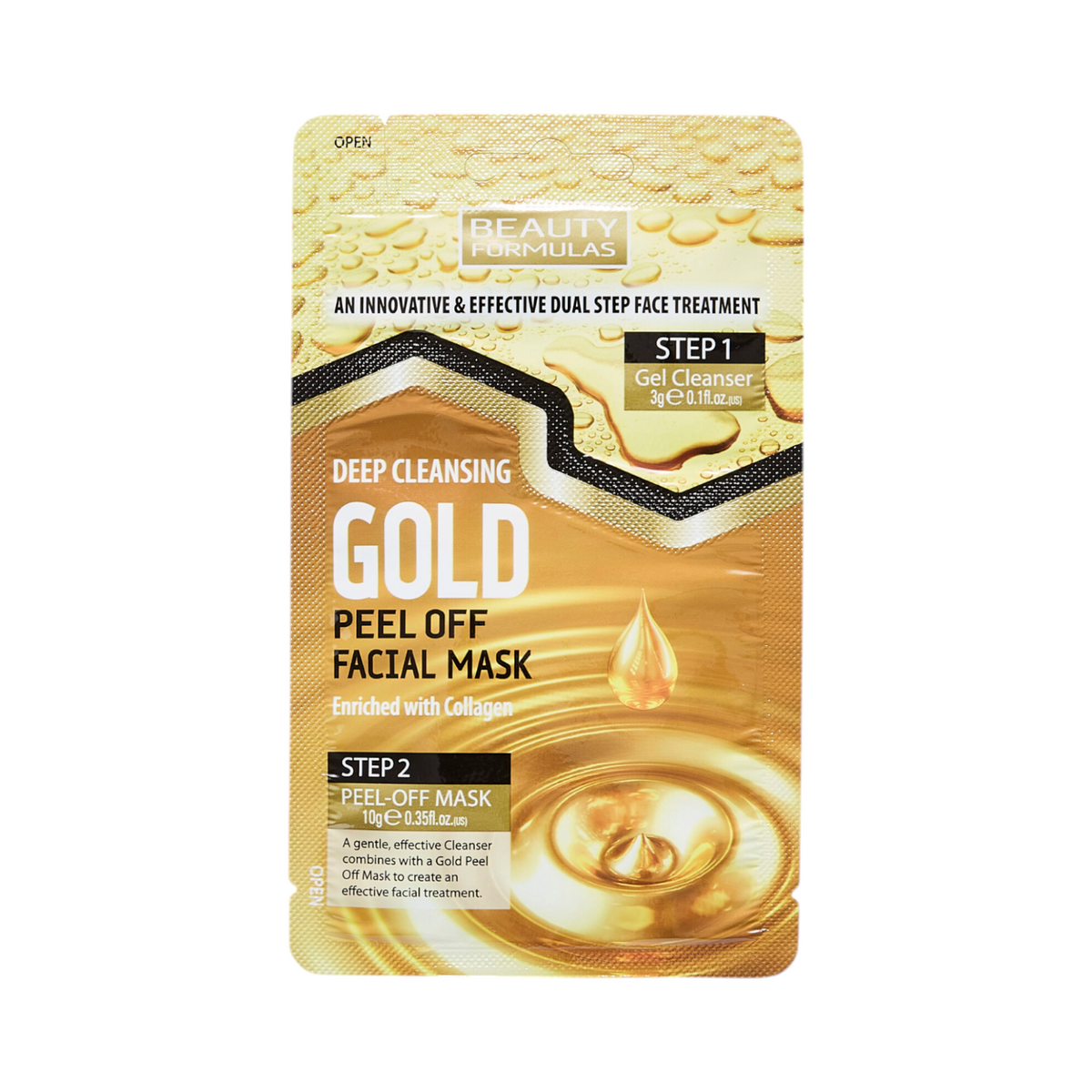 BEAUTY FORMULAS DEEP CLEANSING GOLD PEAL OFF FACIAL MASK – Shopnin